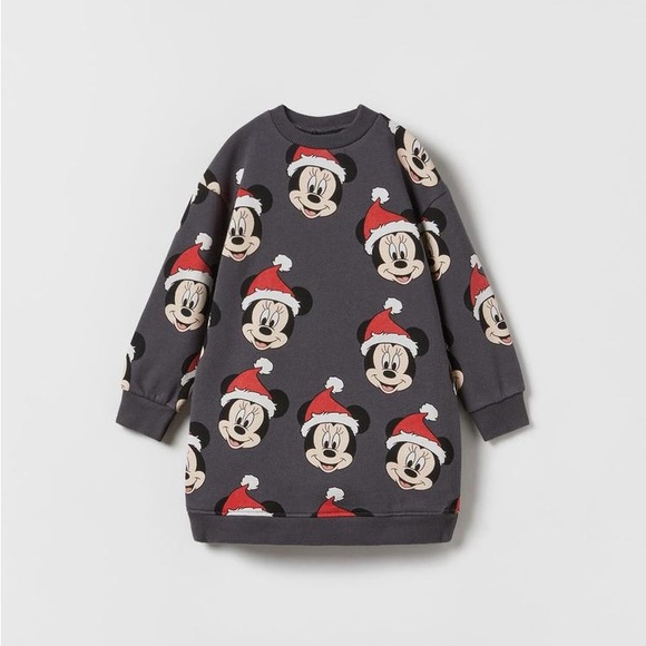 Zara | Dresses | Zara Disney Minnie Mouse Christmas Plush Dress | Poshmark